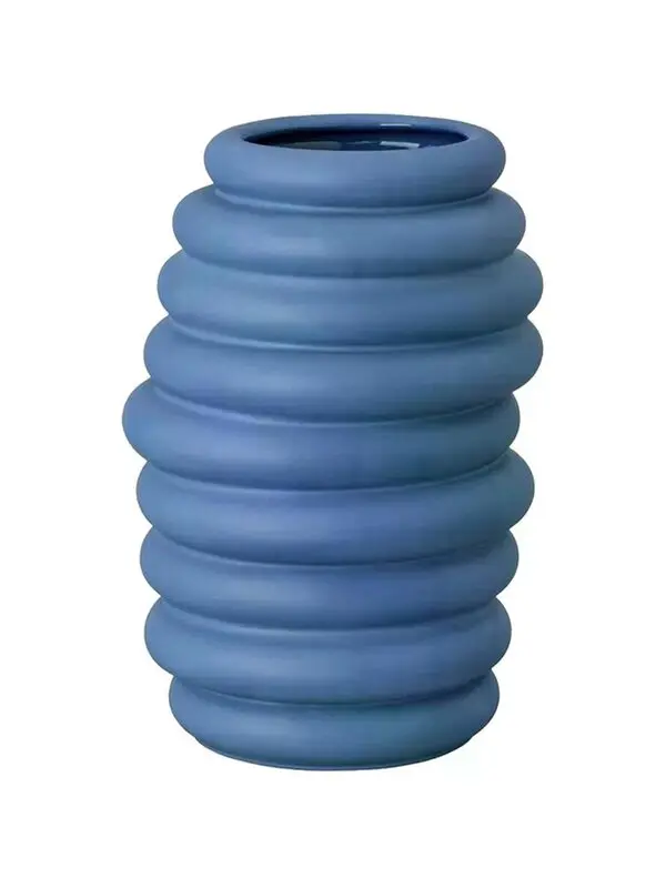 ROSENTHAL Hop Ribbed Vase - Blue