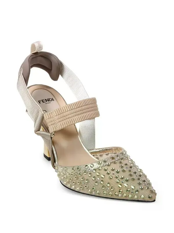 Fendi Colibrì Crystal-embellished Heeled Pumps