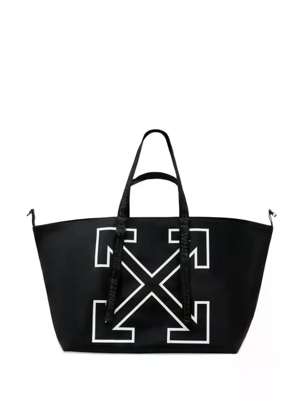 Off-White Tote Bag With Arrows Motif And Logo Strap