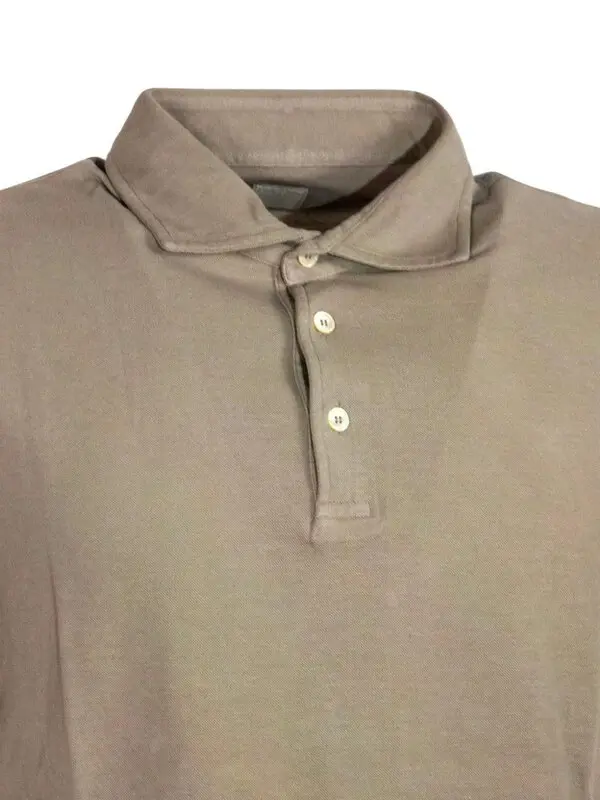 Fedeli Short-sleeve Buttoned Polo Shirt