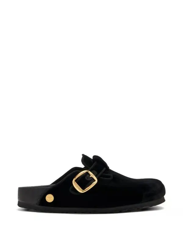 BIRKENSTOCK Buckle-detail Velvet Sandals