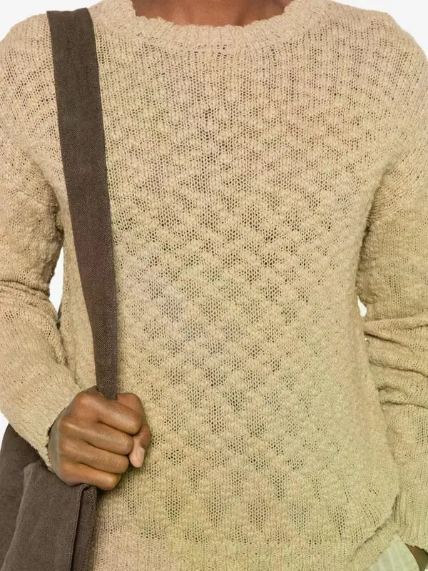 SEWMOD Open-knit Crew Neck Sweater