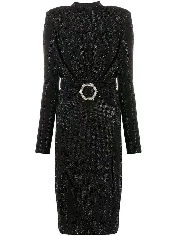 Philipp Plein Crystal Embellished Long Dress