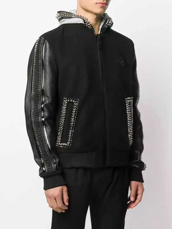 Philipp Plein Studded Hooded Jacket