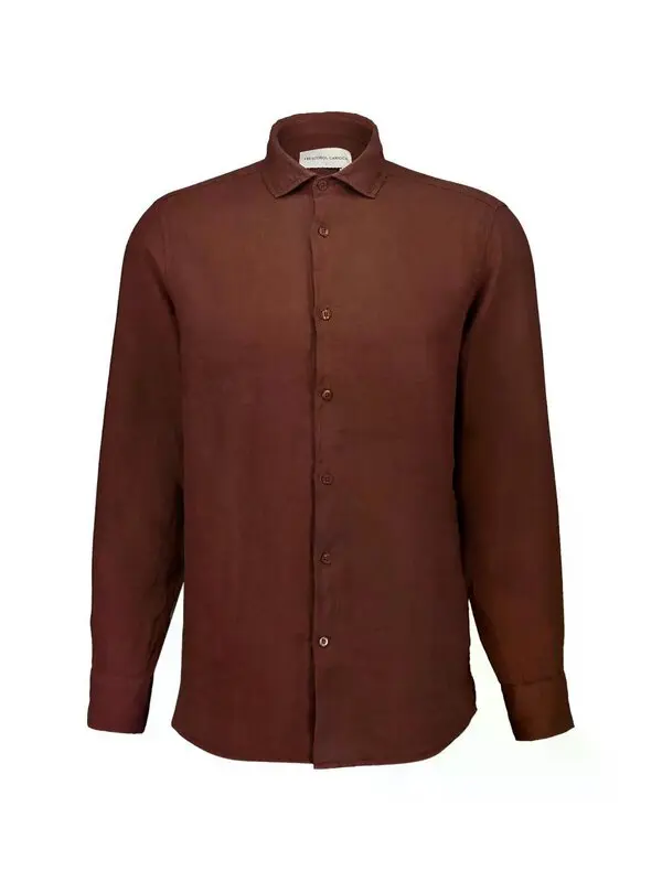 Frescobol Carioca Antonio Long-sleeve Linen Shirt - Brown