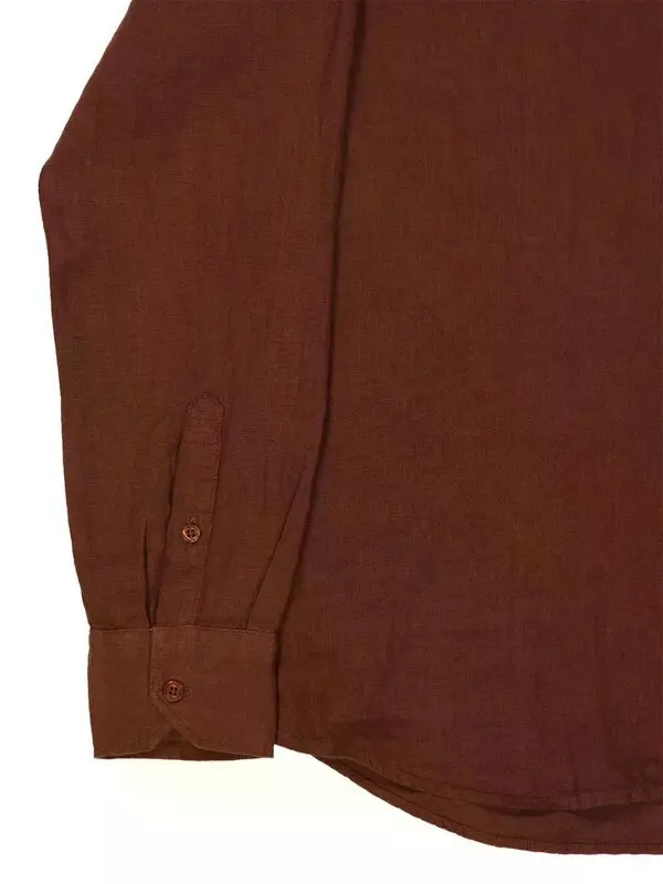 Frescobol Carioca Antonio Long-sleeve Linen Shirt - Brown