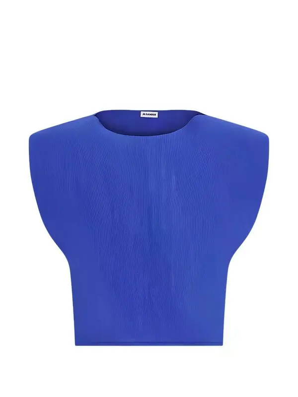 JIL SANDER Padded-shoulder Cropped Top