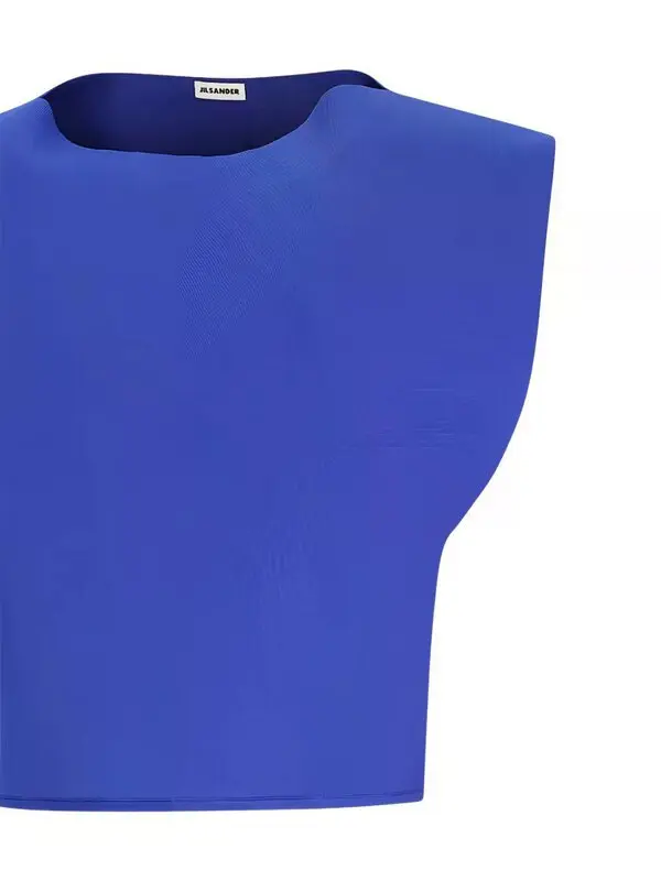 JIL SANDER Padded-shoulder Cropped Top