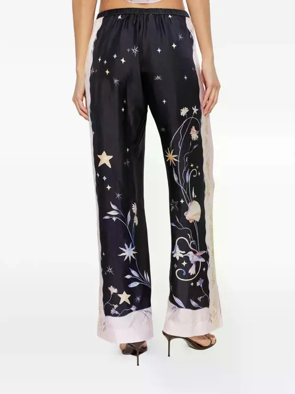 FORTE_FORTE Celestial Print Wide-leg Trousers