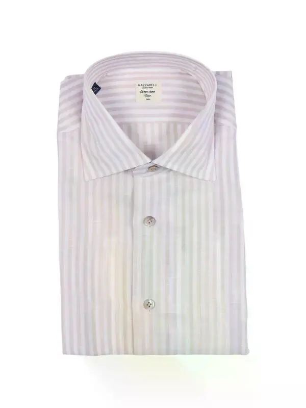 MAZZARELLI Vertical-stripe Slim-fit Shirt