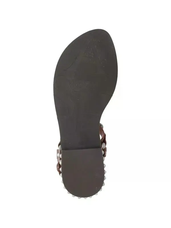 Ash Podium Leather Flat Sandals