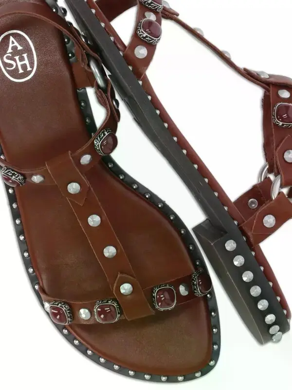Ash Podium Leather Flat Sandals