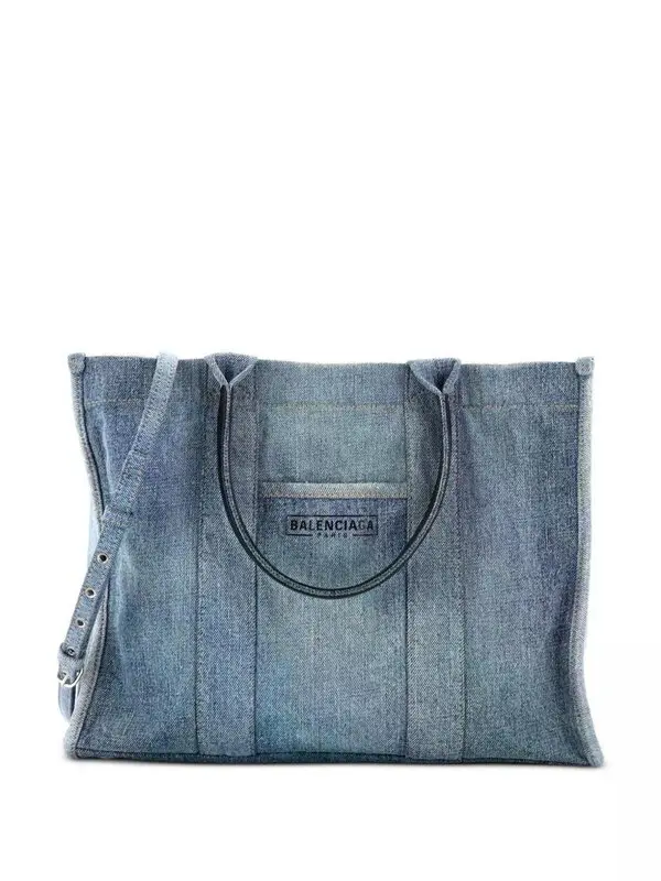 Balenciaga Hardware Denim Tote Small Shoulder Bag