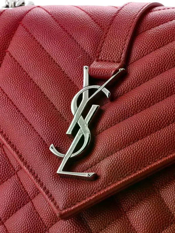 Saint Laurent Classic Monogram Envelope Satchel Mixed Matelasse Leather Medium Shoulder Bag