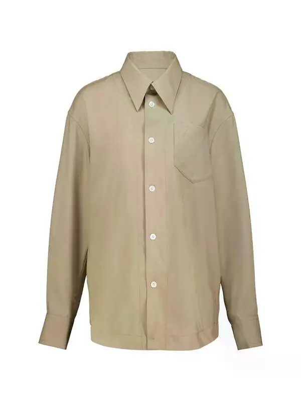 AMI Paris Sharp-collar Wool Shirt