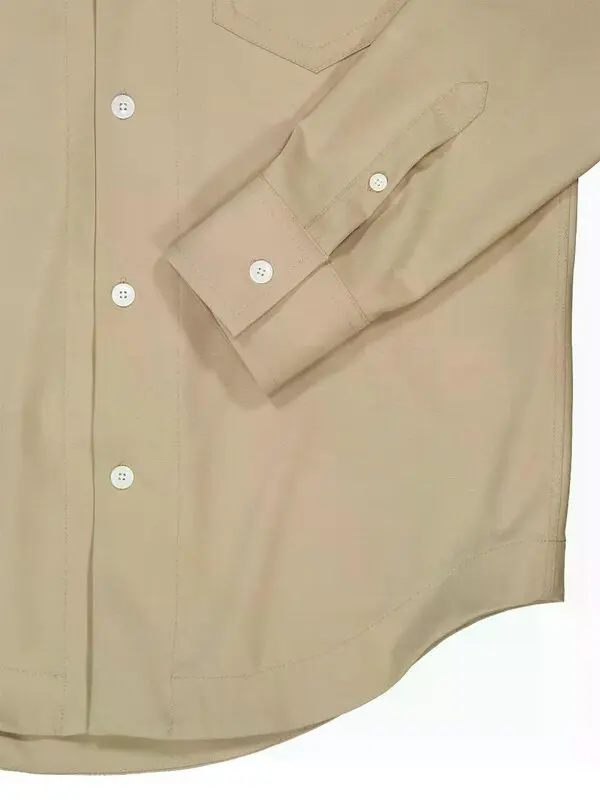 AMI Paris Sharp-collar Wool Shirt