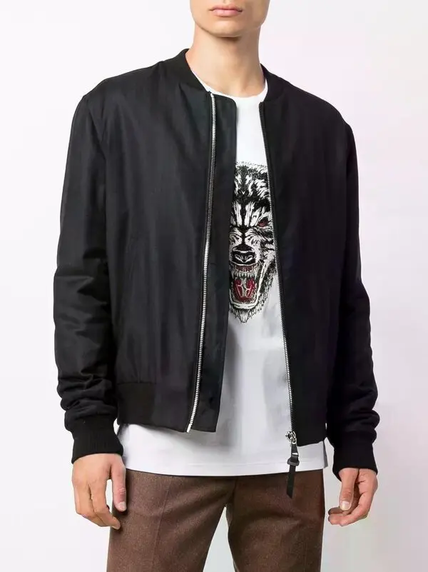 BILLIONAIRE Wolf-print Bomber Jacket