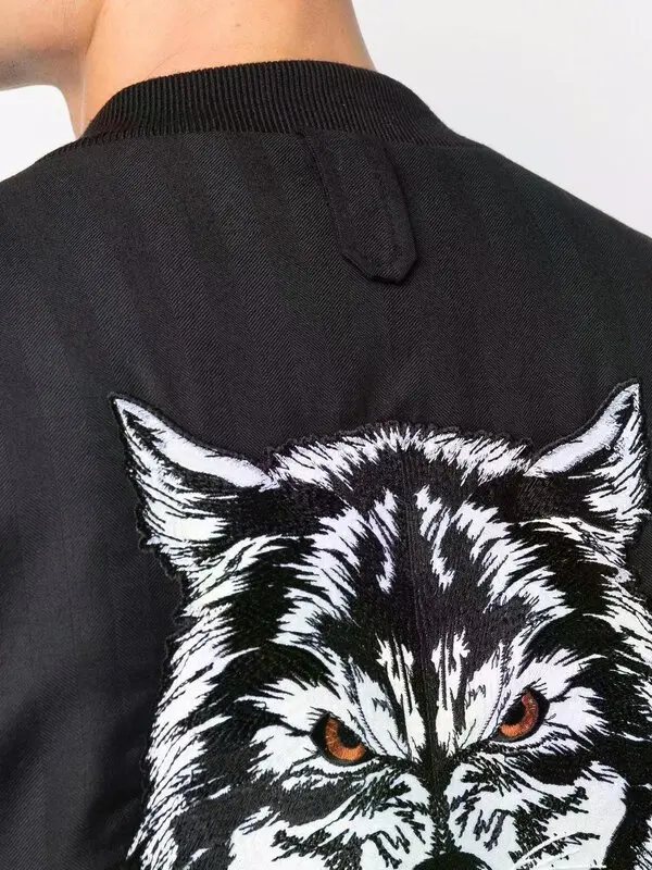 BILLIONAIRE Wolf-print Bomber Jacket