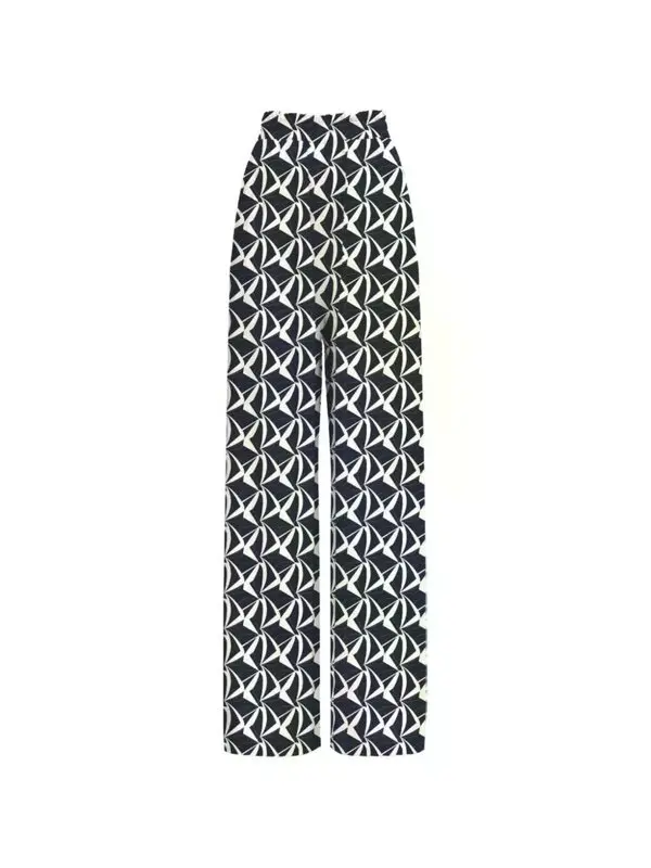 DIARRABLU Geometric-print Trousers - Black