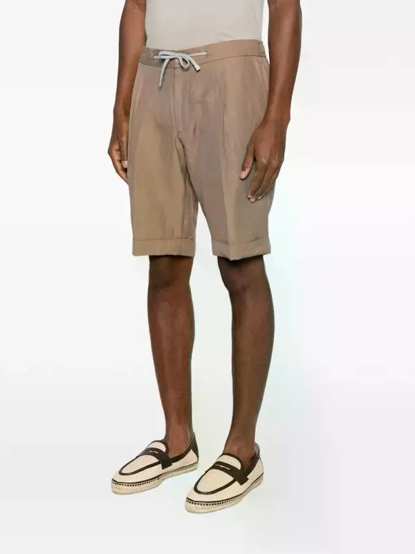 BARBA NAPOLI Capri Drawstring Shorts - Brown