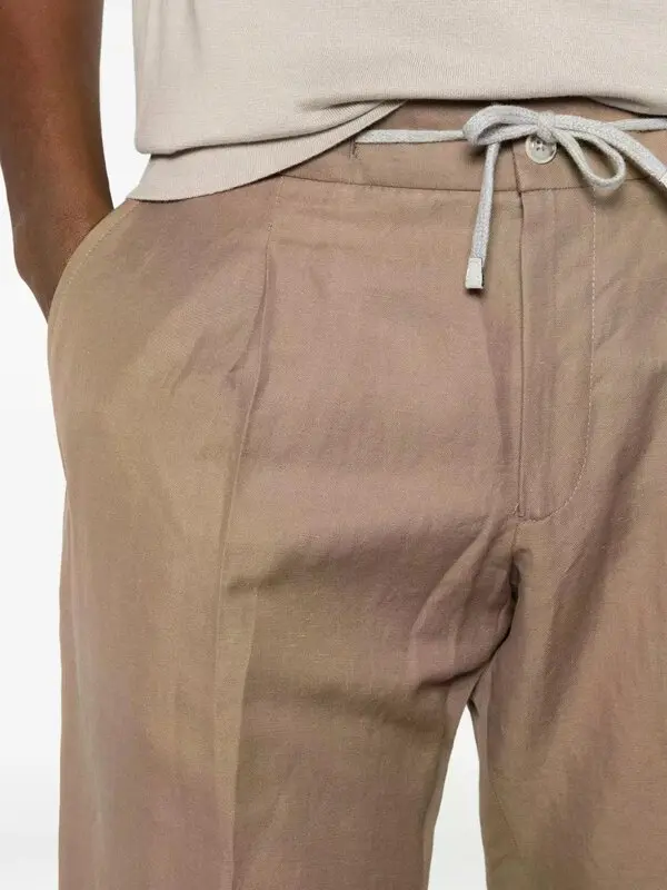 BARBA NAPOLI Capri Drawstring Shorts - Brown