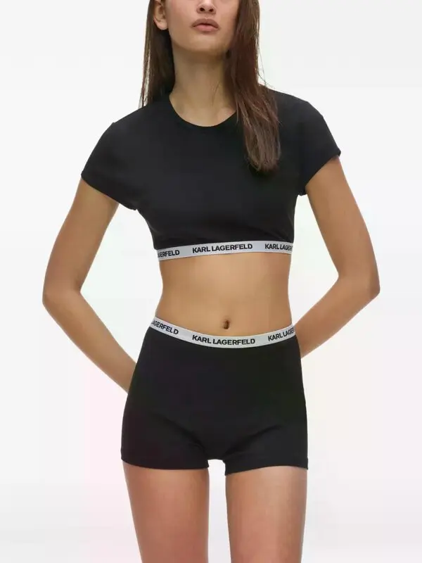 Karl Lagerfeld Essential Logo-detail Cotton Boxer Shorts