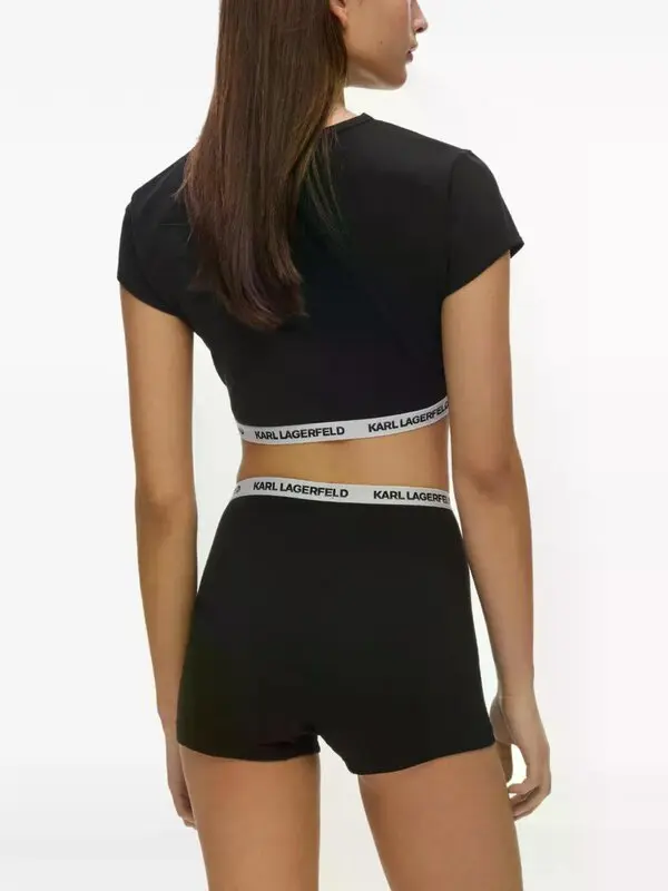 Karl Lagerfeld Essential Logo-detail Cotton Boxer Shorts