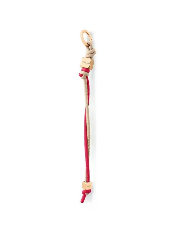 MAISON DE SABRE Leather Wristlet Charm - Neutrals