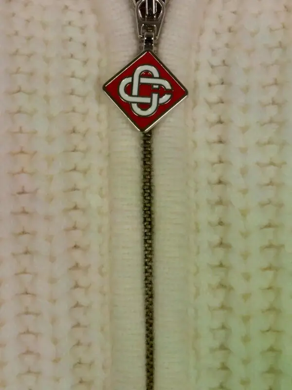 Casablanca Zip-up Ribbed Cardigan