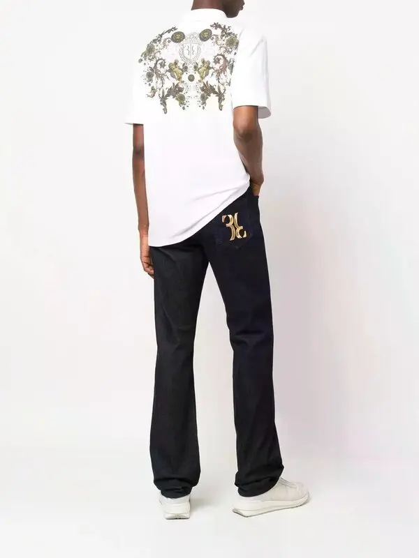 BILLIONAIRE Logo-embroidered Bootcut Jeans