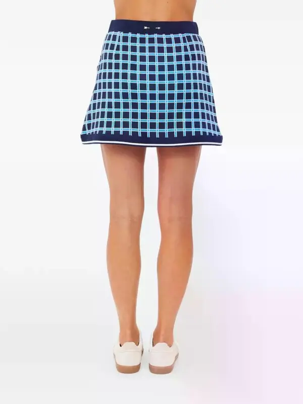 The Upside Checked Wrap Mini Skirt