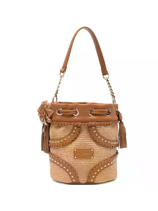 LA CARRIE La Plage Stud-embellished Bucket Bag