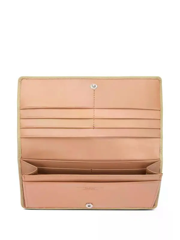 GIANNI CHIARINI Bubble Contrast-stitch Wallet - Yellow