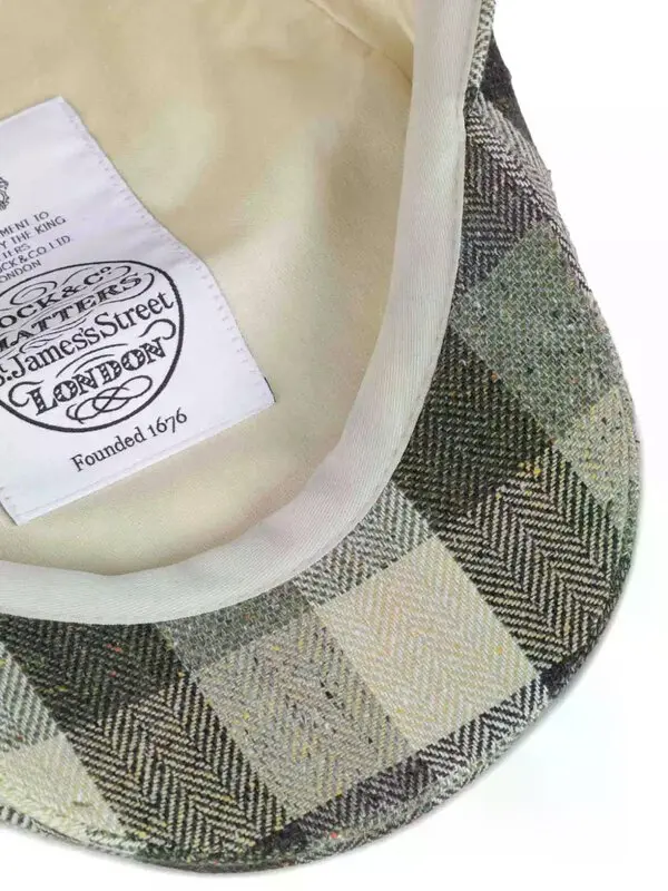 LOCK & CO. HATTERS Grosvenor Check Flat Cap - Neutrals