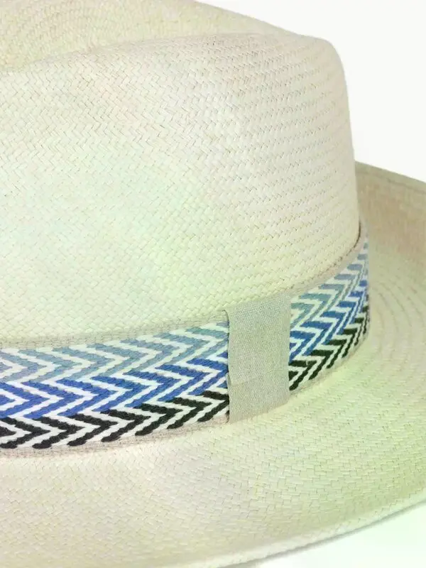 LOCK & CO. HATTERS Walter Chevron-patterned Panama Hat