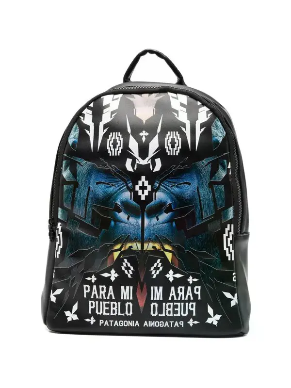 COUNTY OF MILAN Graphic-print Backpack - Black