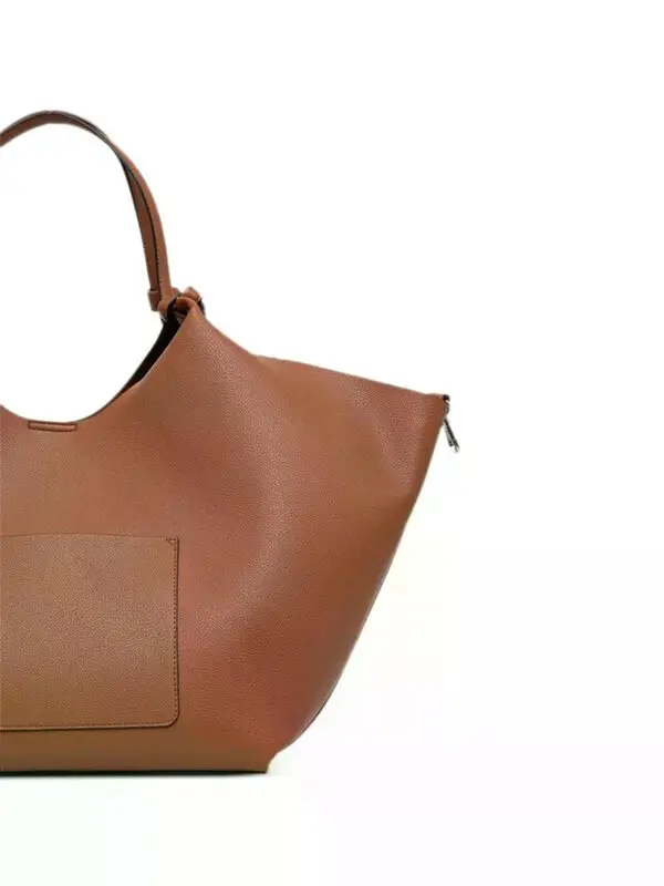 Dkny Paula Commuter Logo Knotted Tote Bag - Brown