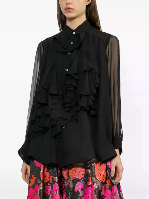 Comme Des Garçons Ruffled Front Button Shirt