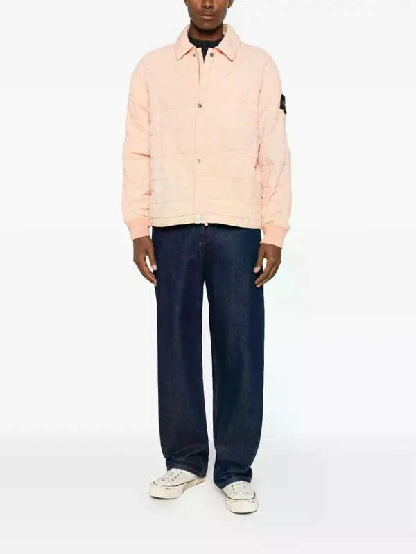 Stone Island Quilted Logo-patch Padded Jacket