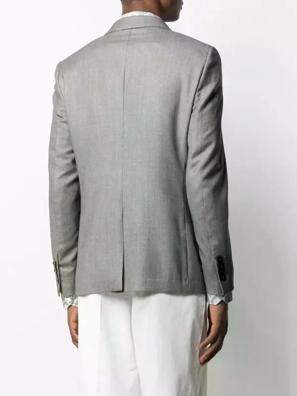 BILLIONAIRE Super Slim Crest-embroidered Blazer - White