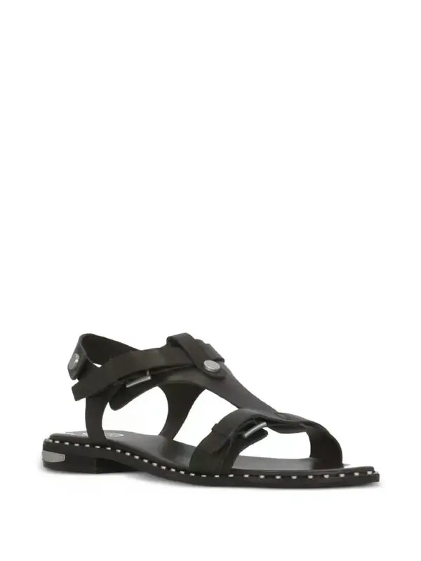 Ash Piper Stud-embellished Buckle-strap Sandals - Brown