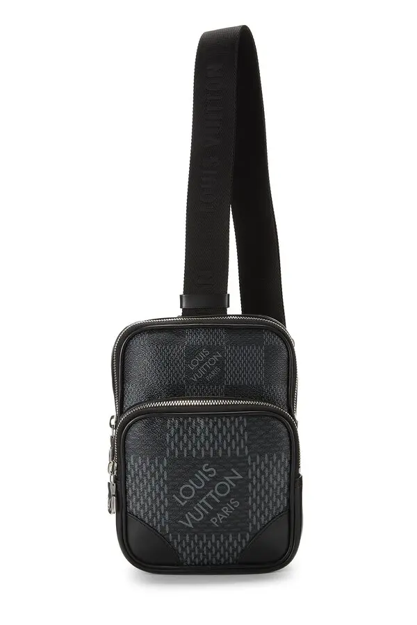 LOUIS VUITTON Damier Graphite 3d Amazone Sling - Black