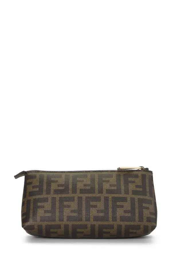 Fendi Zucca Coated Canvas Pouch With American Flag Graphic