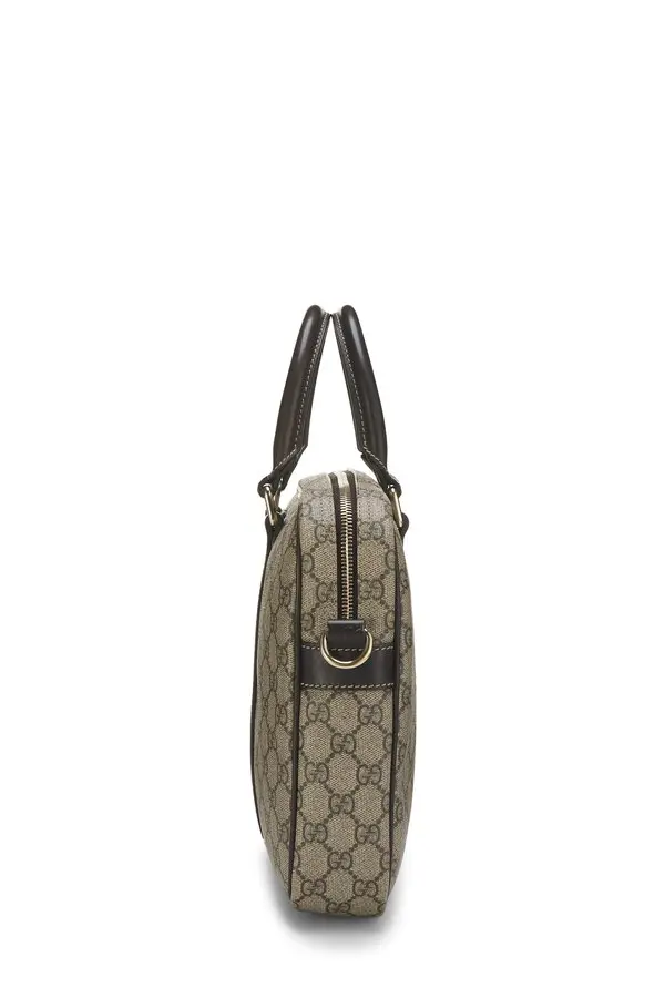 Gucci Gg Supreme Briefcase - Brown