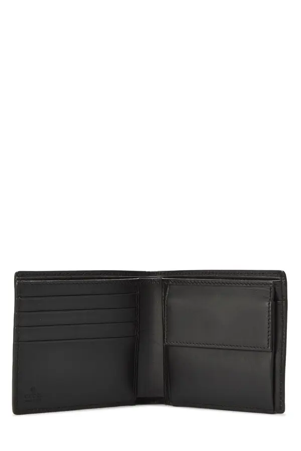 Gucci Gg Supreme Canvas Web Bifold Wallet - Black