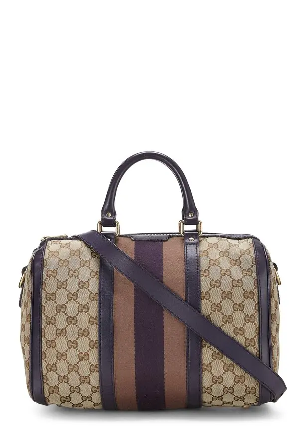 Gucci Original Gg Vintage Web Boston - Purple