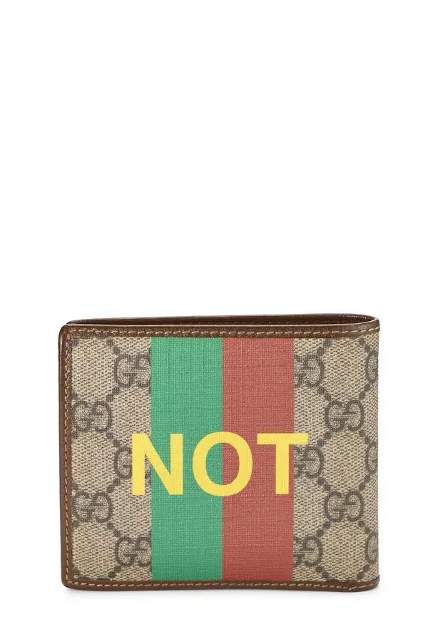 Gucci Gg Supreme Canvas 'fake/not' Bifold Wallet