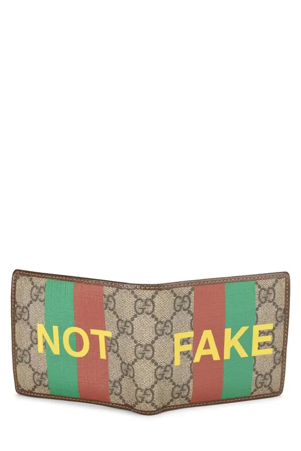Gucci Gg Supreme Canvas 'fake/not' Bifold Wallet