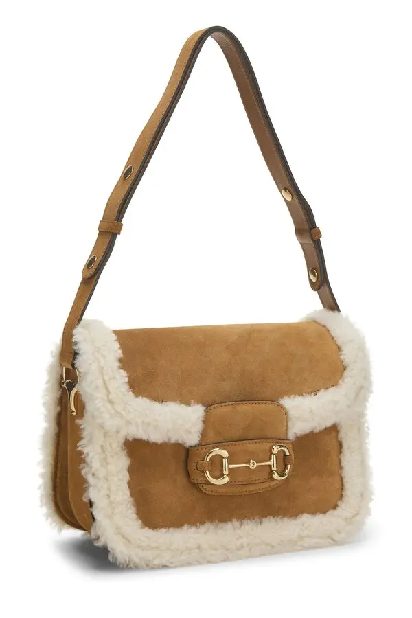 Gucci 1955 Horsebit Shoulder Bag - Brown