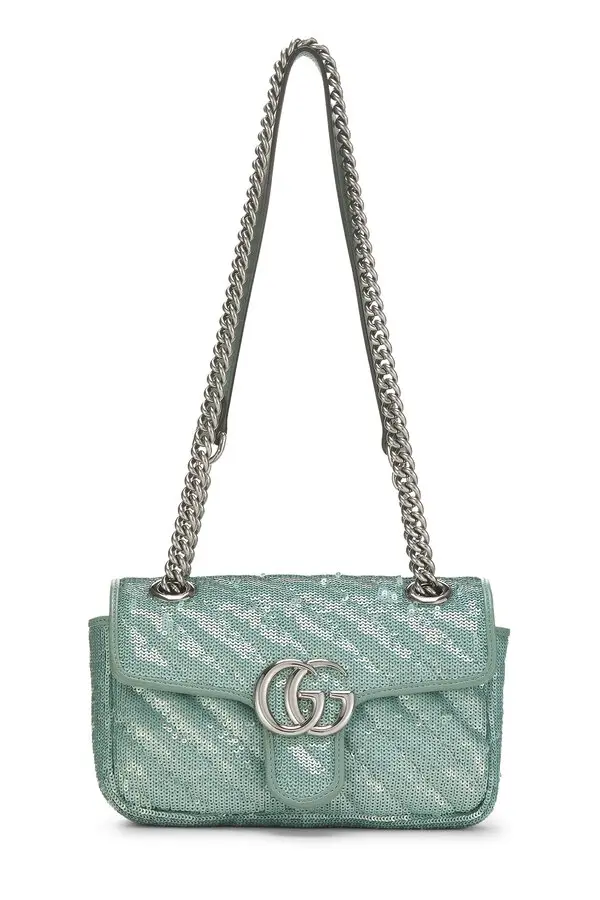 Gucci Sequin Marmont Matelassé Shoulder Bag
